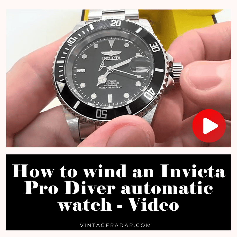 How to wind your Invicta 8926OB Pro Diver automatic watch - Video – Vintage Radar