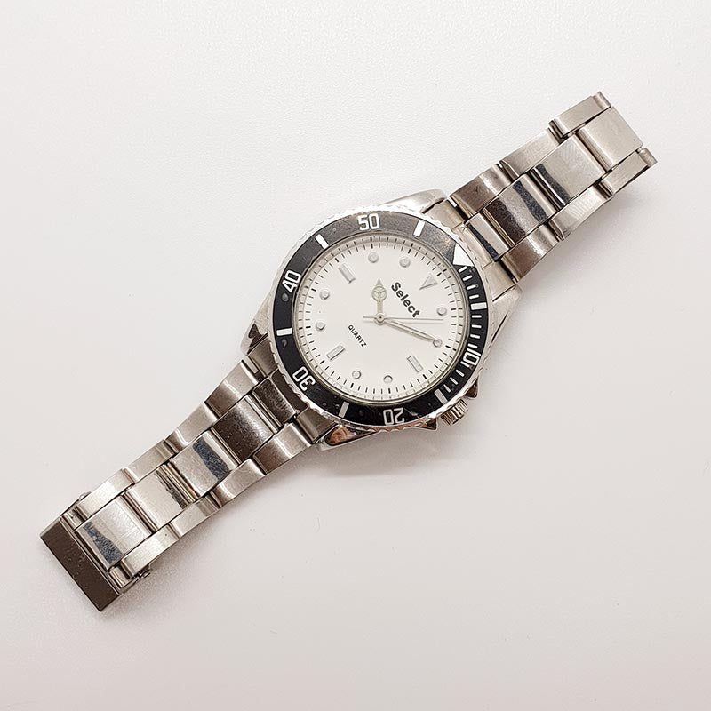 Stainless Steel Select Quartz Watch with Rotating Bezel – Vintage Radar