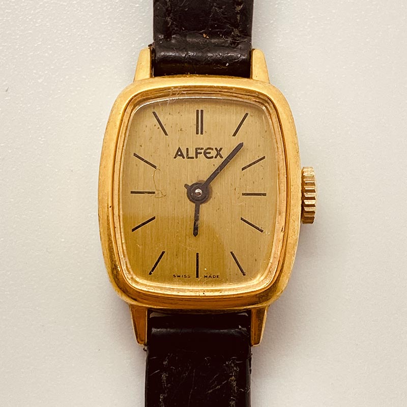 Rectangular Swiss Made Alfex Watch for Parts & Repair - NOT WORKING – Vintage Radar