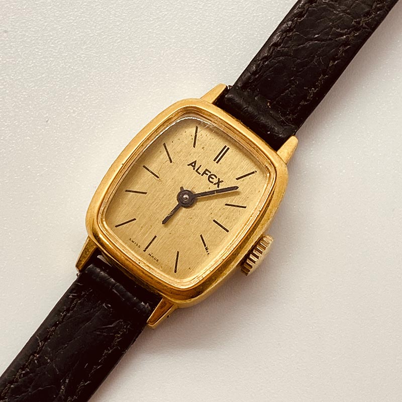 Rectangular Swiss Made Alfex Watch for Parts & Repair - NOT WORKING – Vintage Radar
