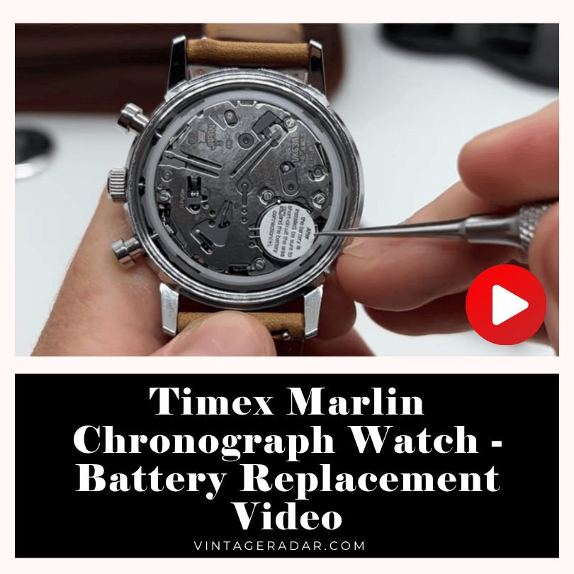 Timex Marlin Chronograph Watch Battery Replacement Video – Vintage Radar