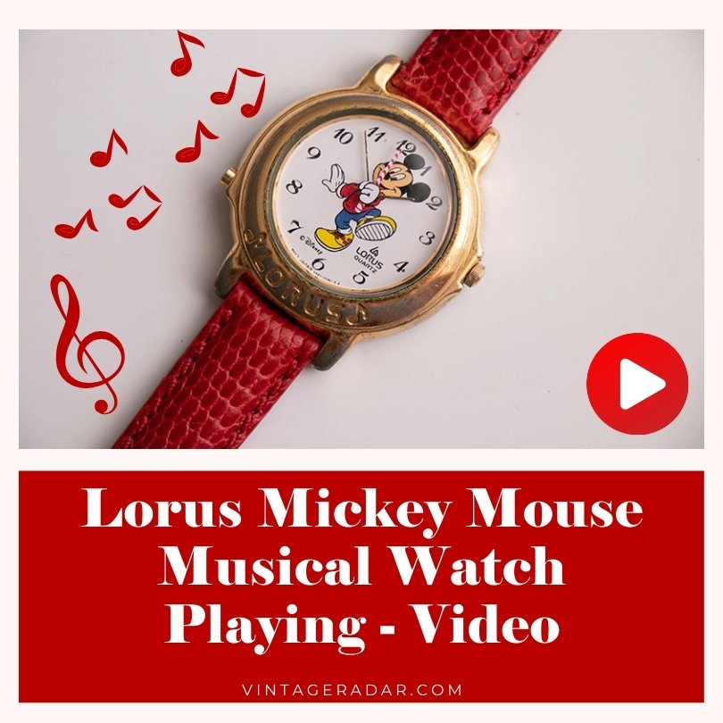 Mickey Mouse Musical Disney Watch Playing - Video – Vintage Radar