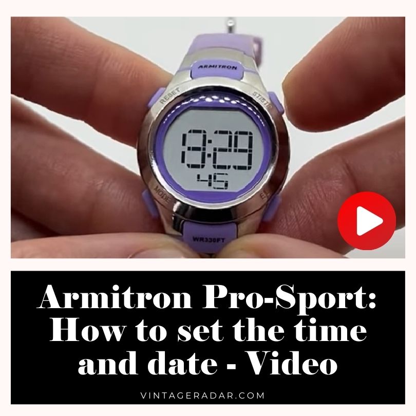 Armitron Pro-Sport Digital Watch: How to set the time and date ...
