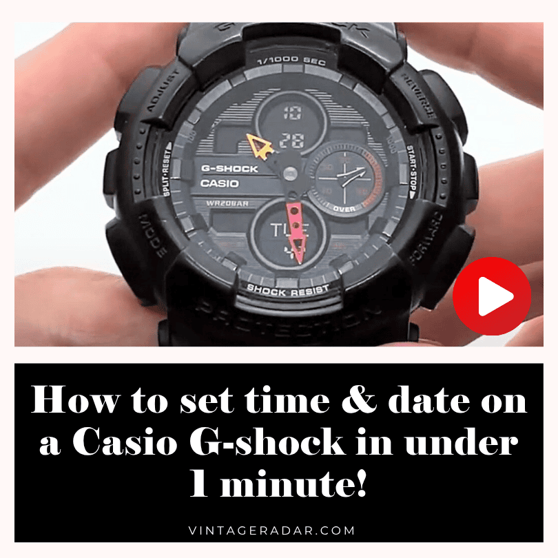 How to set time & date on a Casio G-shock in under 1 minute – Vintage Radar