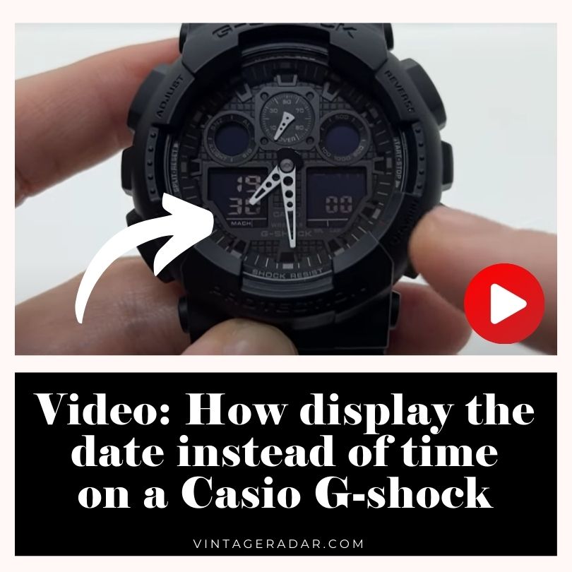 Casio G-shock: How to display the date instead of the time – Vintage Radar