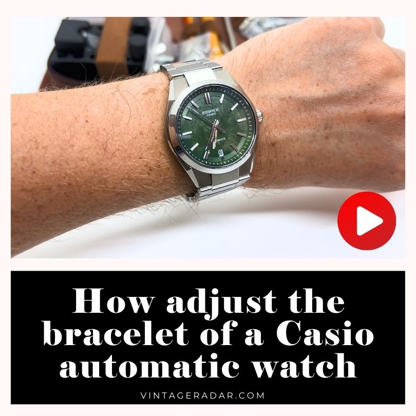 Casio Edifice Automatic: How to adjust the bracelet - Video – Vintage Radar