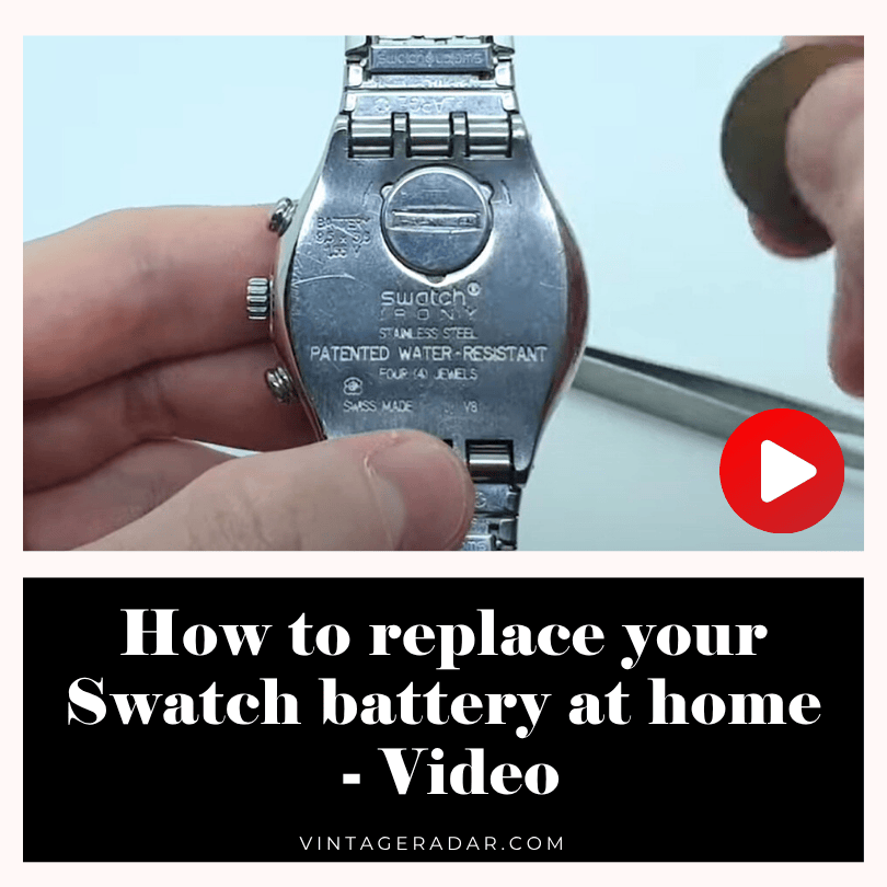 How to replace the watch battery of your Swatch watch - Video – Vintage ...