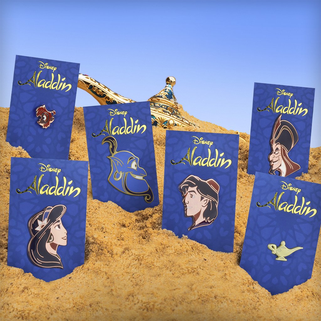 Aladdin Disney Pins | Alladin Cast & Genie Enamel Disney Pins – Vintage ...