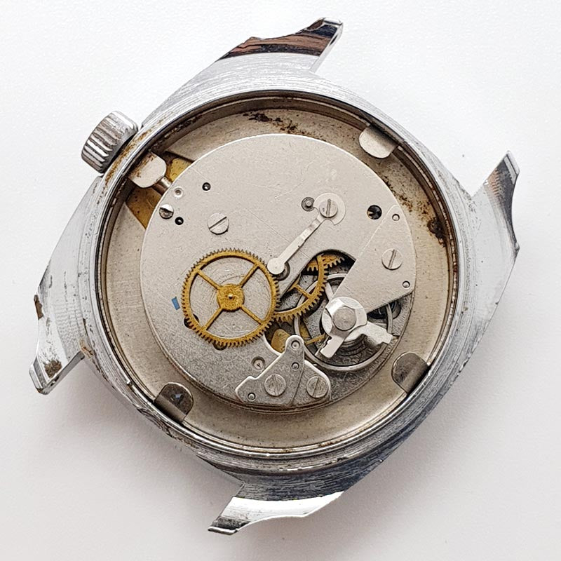 Blue Dial Ruhla German Mechanical Watch for Parts & Repair – Vintage Radar