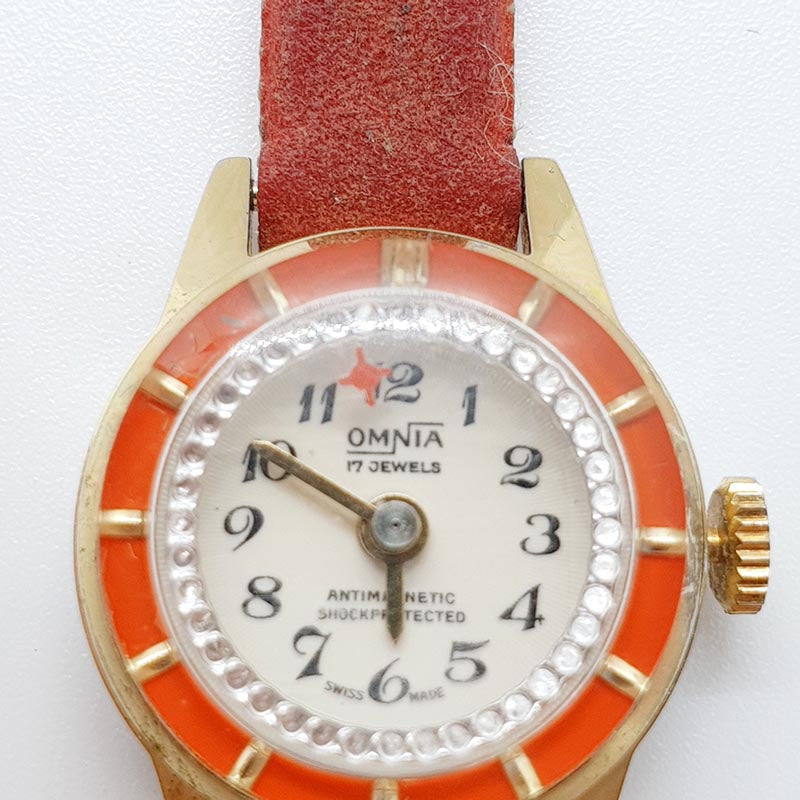 Red Omnia 17 Jewels Swiss-made Watch for Parts & Repair - NOT WORKING ...