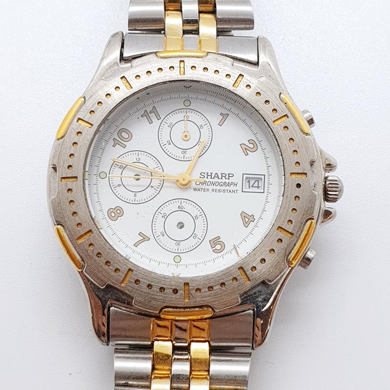 Sharp Chronograph Quartz Men's Watch for Parts & Repair - NOT WORKING ...