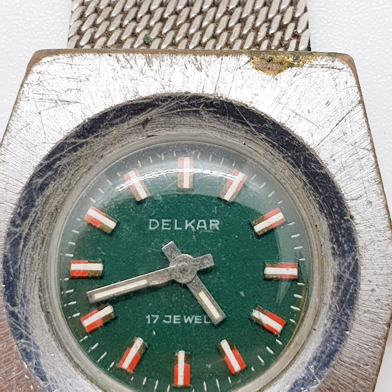 Green Dial Delkar 17 Jewels Watch for Parts & Repair - NOT WORKING ...