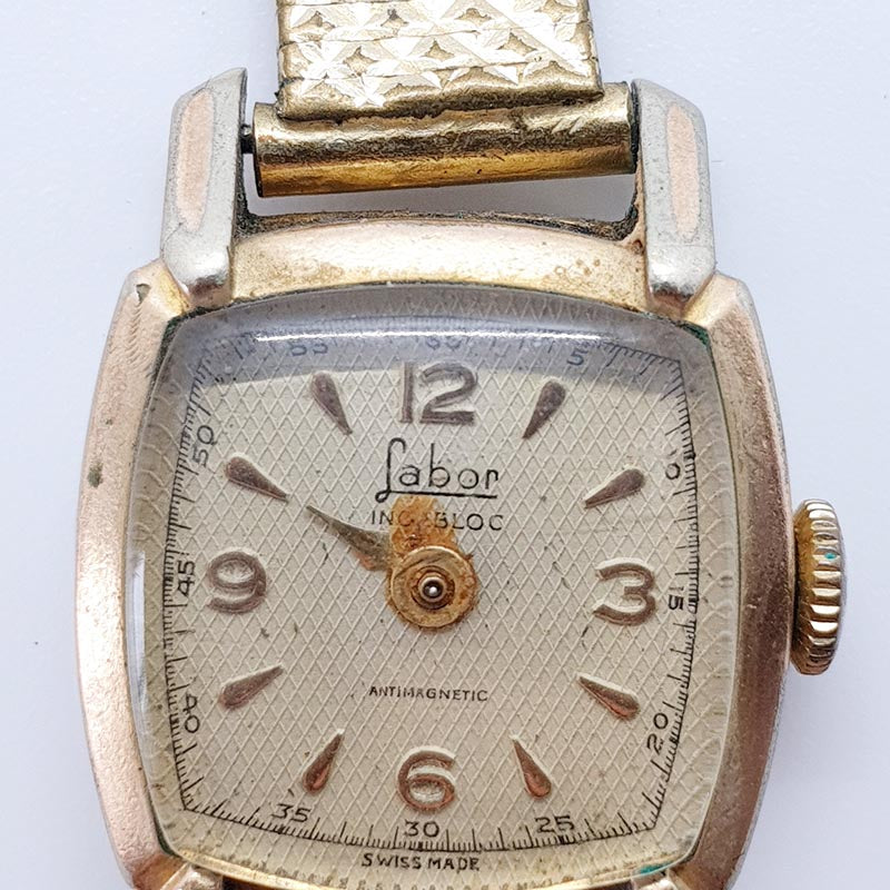 Labor Swiss-Made Gold-Plated Art Deco Watch for Parts & Repair ...