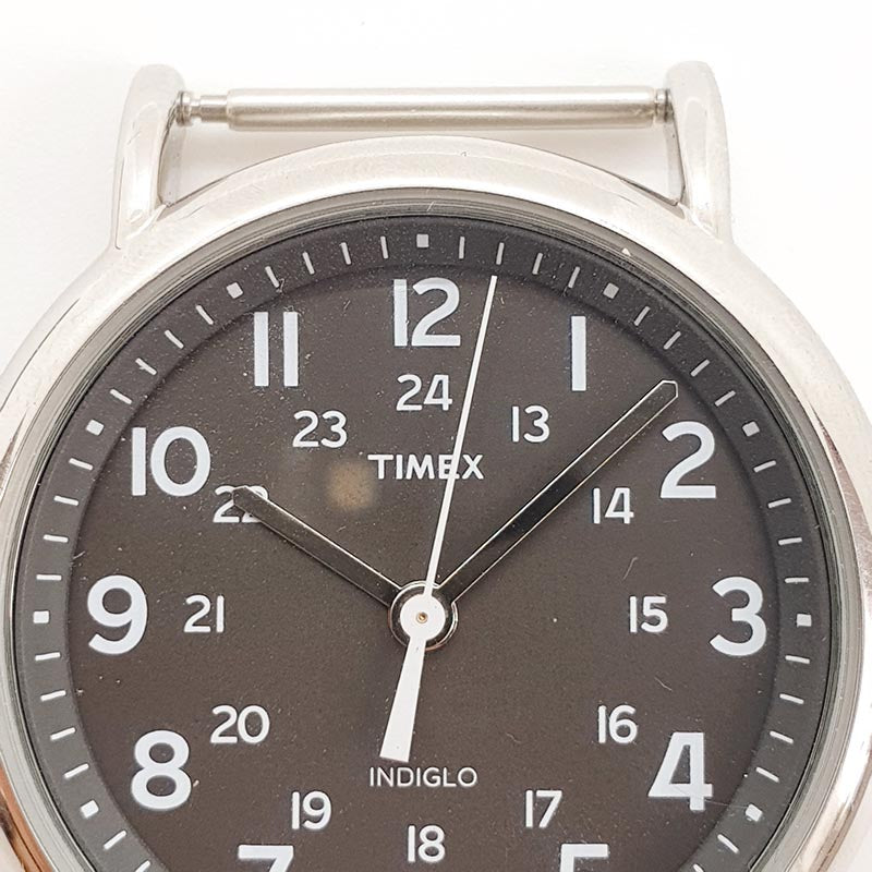 Black Dial Timex Indiglo Men's Watch for Parts & Repair - NOT WORKING ...