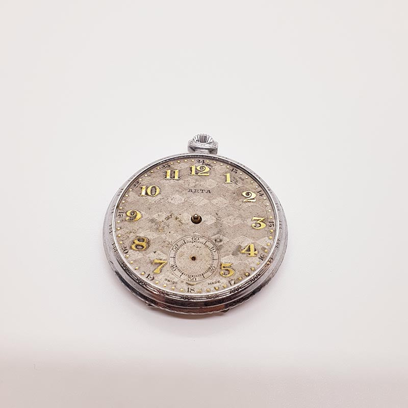 Arta Swiss Made Decorated Pocket Watch for Parts & Repair- NOT WORKING ...