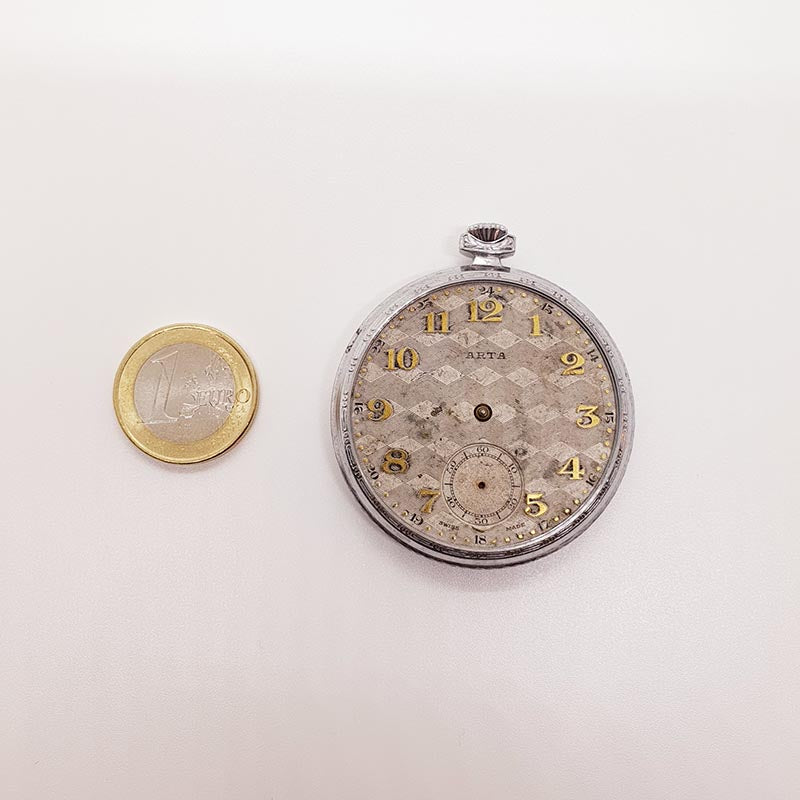 Arta Swiss Made Decorated Pocket Watch for Parts & Repair- NOT WORKING ...