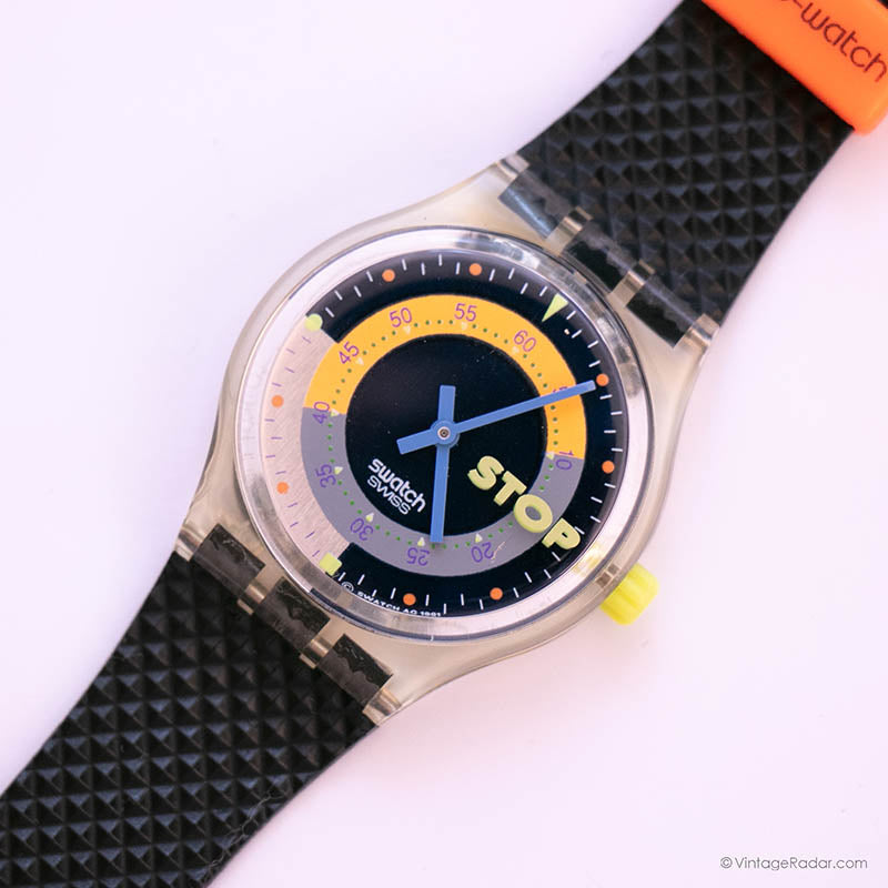 Vintage Swatch SSK100 COFFEE BREAK Watch | 90s Swatch Stop Watch ...