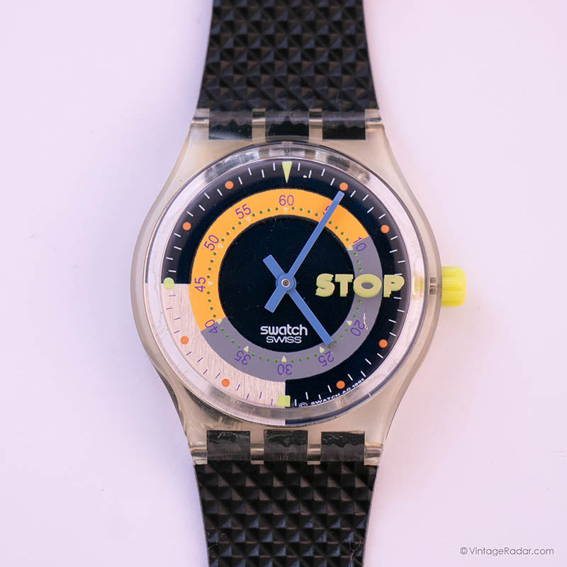 Vintage Swatch SSK100 COFFEE BREAK Watch | 90s Swatch Stop Watch ...