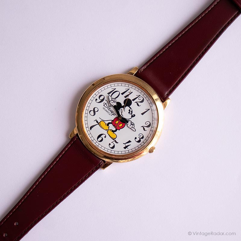 Vintage Disney Mens Mickey Mouse Watch | Large Wristwatch for Men ...