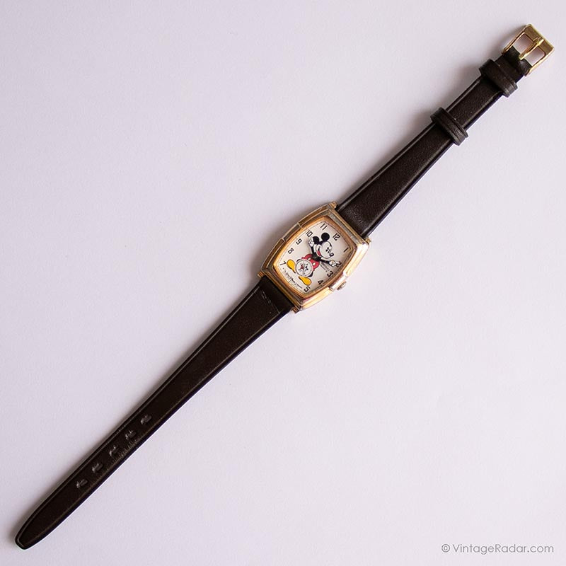 Vintage Rectangular Seiko Mickey Mouse Watch | Rare Seiko Quartz Watch ...