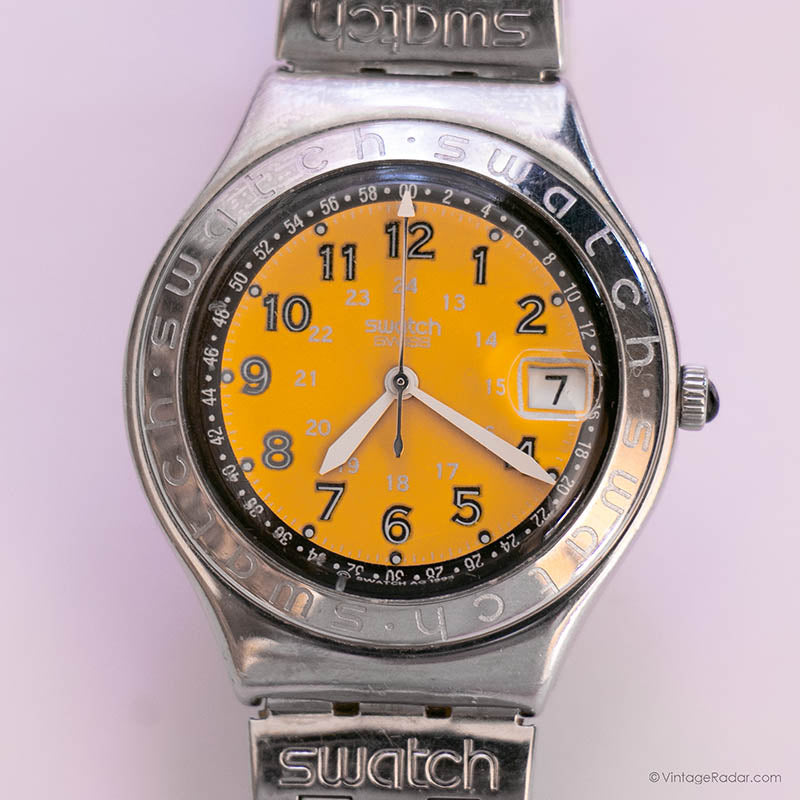Vintage 1997 Swatch Irony YGS409C HAPPY JOE YELLOW Watch – Vintage Radar