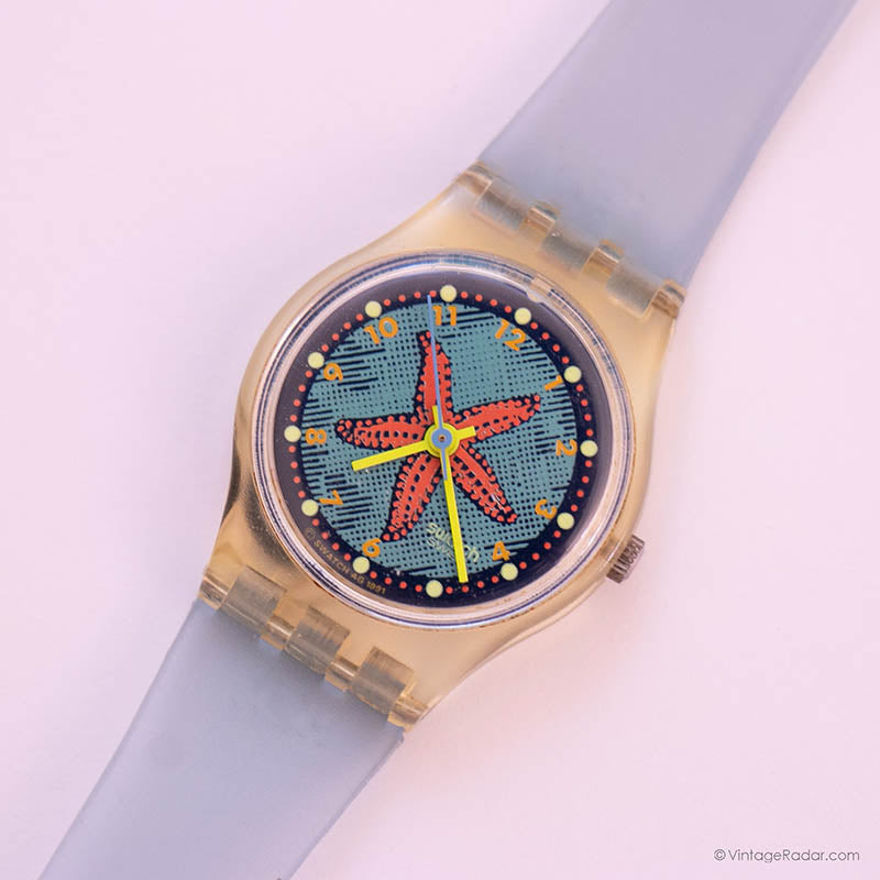 1992 Vintage Swatch Lady LK135 RISING STAR Watch | Star Fish Swatch ...