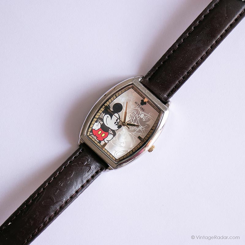 Vintage Rectangular Mickey Mouse Watch by MZB | Disney Special Edition ...