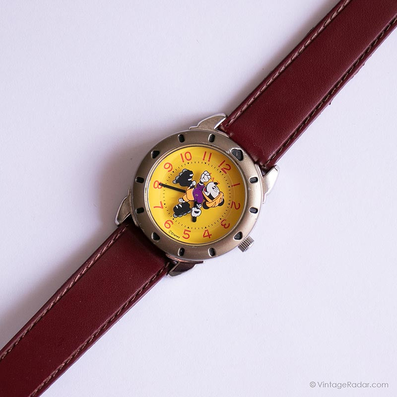 Vintage Mickey Mouse Watch with Yellow Dial | RARE Jaz Disney Watch ...