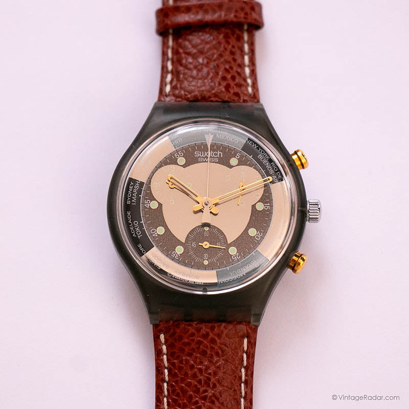 1993 Swatch SCM102 JET LAG Watch | 90s Collectible Swatch Chrono ...