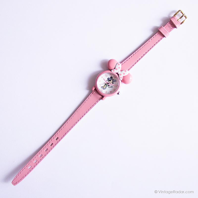 Pink Minnie Mouse Shaped Women's Watch with Pink Strap | Vintage Watch ...