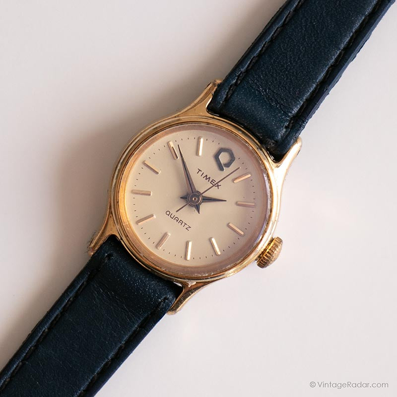 Vintage Tiny Wristwatch by Timex | Round Dial Gold-tone Watch for Her ...