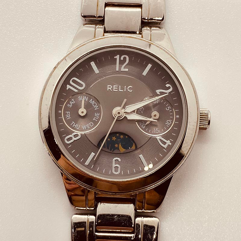 Relic Moon Phase Luxury Calendar Watch for Parts & Repair – Vintage Radar