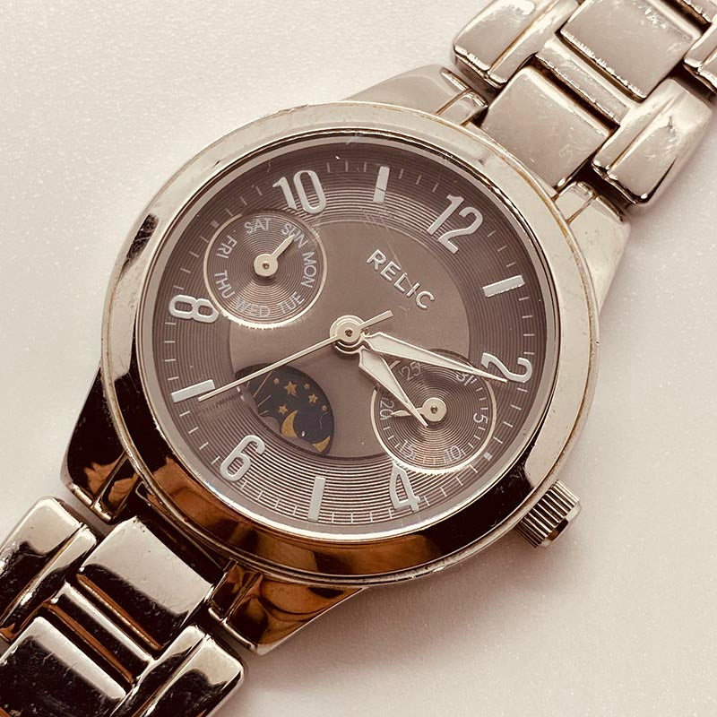 Relic Moon Phase Luxury Calendar Watch for Parts & Repair – Vintage Radar