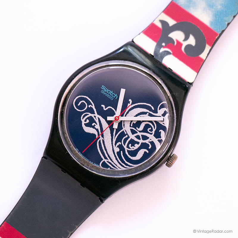 1990 Swatch GB135 TRISTAN Watch with Original Box & Papers – Vintage Radar