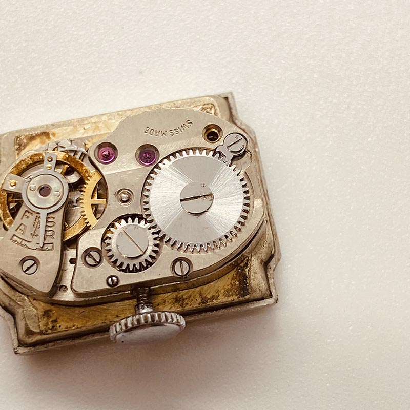 Art Deco Rectangular Marion 17 Jewels Swiss Watch for Parts & Repair ...