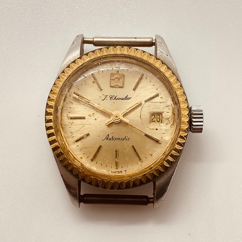 J. Chevalier 21 Jewels Automatic Swiss Watch for Parts & Repair ...