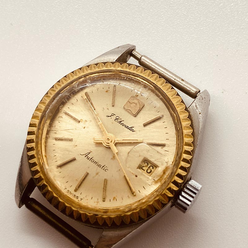 J. Chevalier 21 Jewels Automatic Swiss Watch for Parts & Repair ...