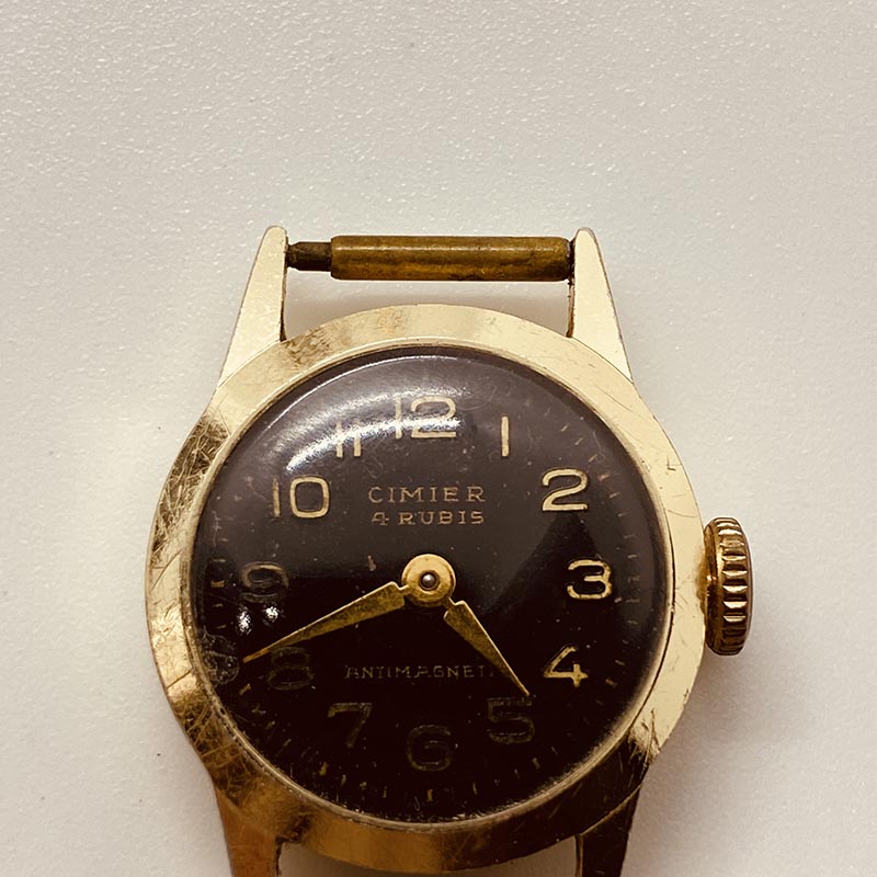 Black Dial Cimier 4 Rubis Watch for Parts & Repair - NOT WORKING ...