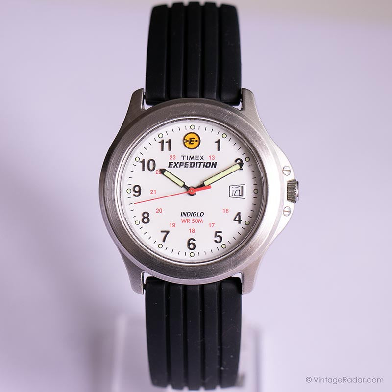 Vintage Timex Expedition WR50M Watch | 40mm Round Dial Date Watch ...