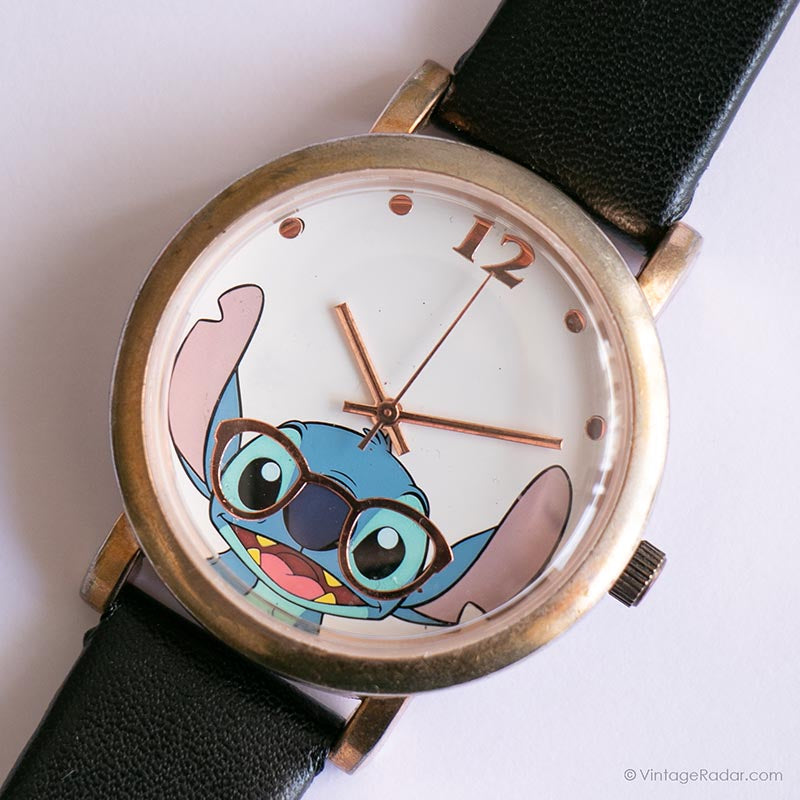 Vintage Lilo and Stitch Watch by Disney | Rose Gold Large Dial Watch ...