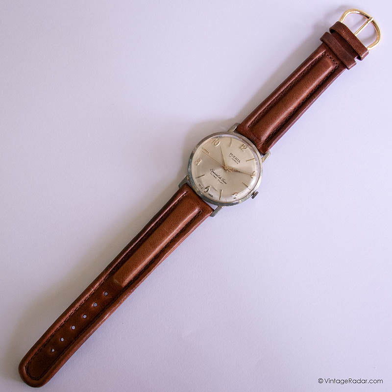 Vintage PUERTA 17 Jewels Ultra Flat Mechanical Men's Watch Swiss Made ...