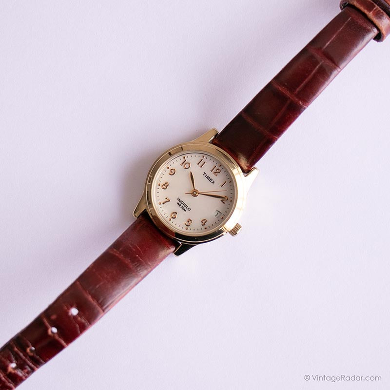 Vintage Timex CR 1216 CELL Watch | Pearl Dial Gold-tone Watch for Her ...