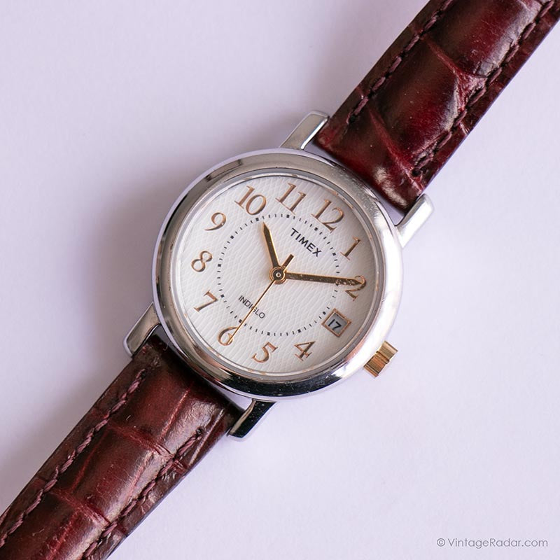 Vintage Timex CR 1216 CELL Watch | Textured White Dial Watch for Her ...