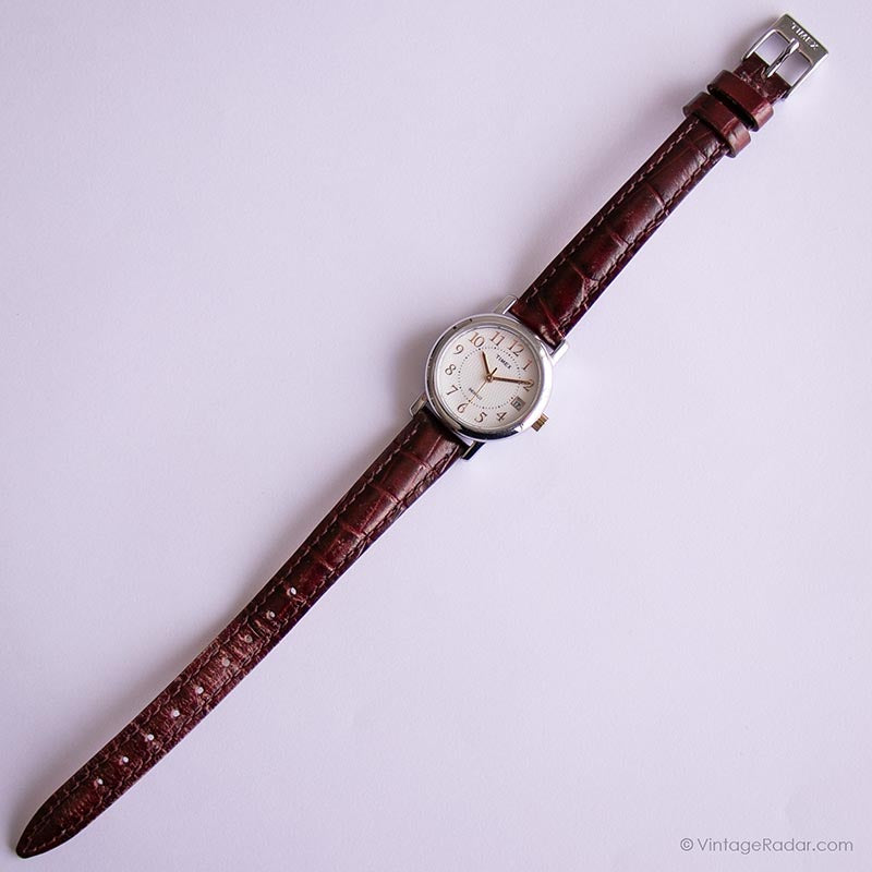 Vintage Timex CR 1216 CELL Watch | Textured White Dial Watch for Her ...