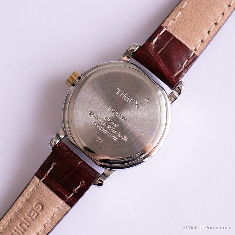 Vintage Timex CR 1216 CELL Watch | Textured White Dial Watch for Her ...