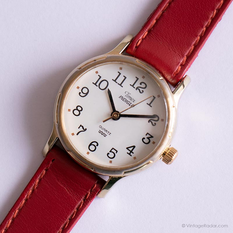 Vintage Chic Casual Wristwatch by Timex | Red Strap Timex CR 1216 CELL ...