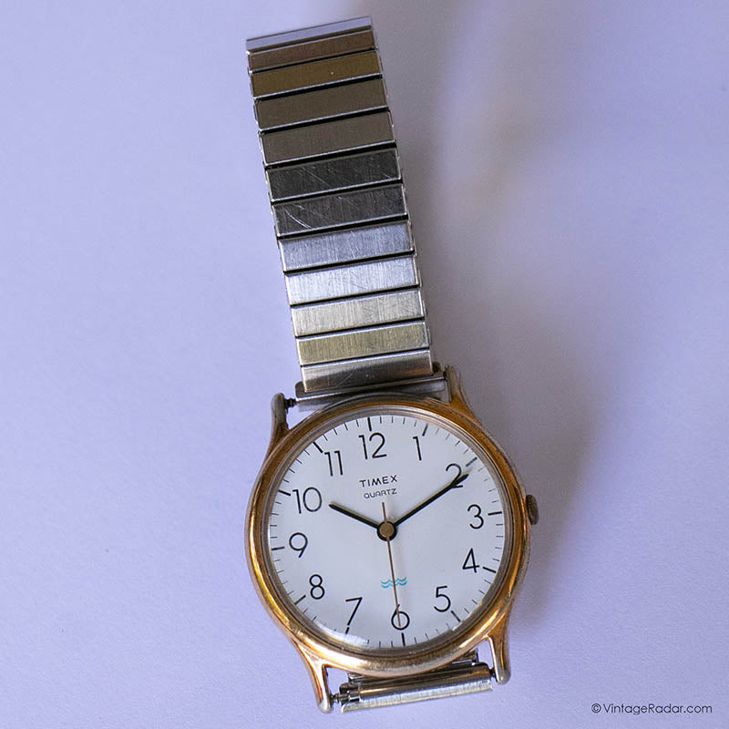 Gold-tone Timex Quartz Watch | Vintage 90s Timex Quartz Wristwatch ...