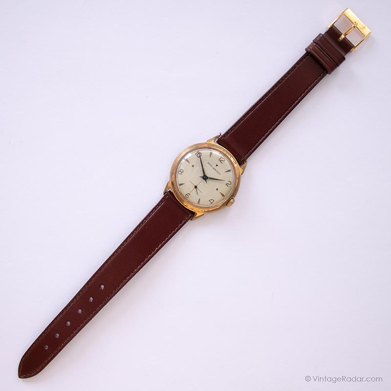 AMY-WATCH Mechanical Vintage Watch | Vintage Gold-tone Men's Watches ...