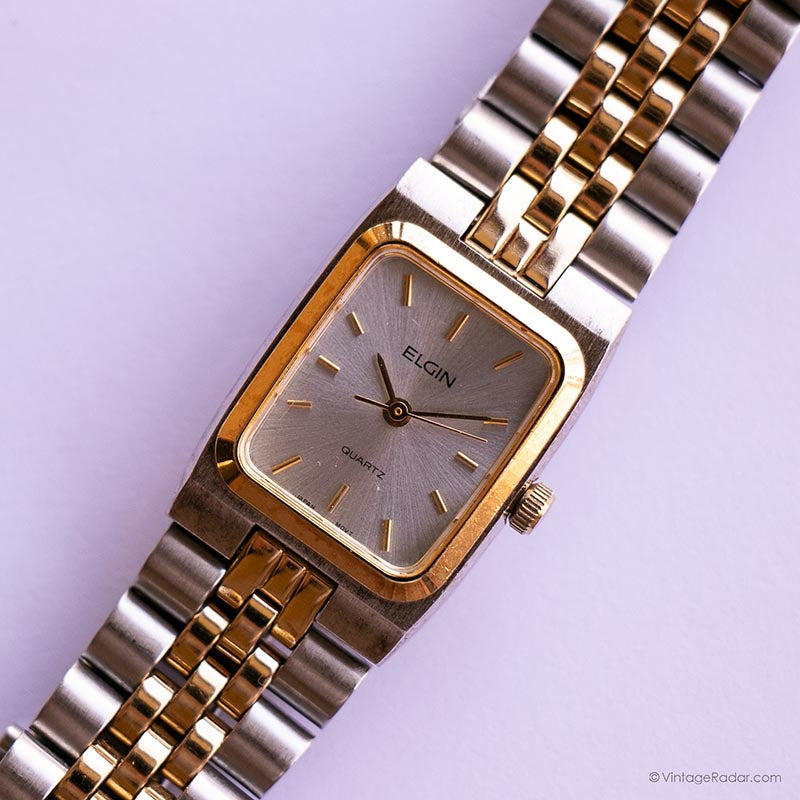 Vintage Silver-tone Elgin Women's Watch with Stainless Steel Bracelet ...