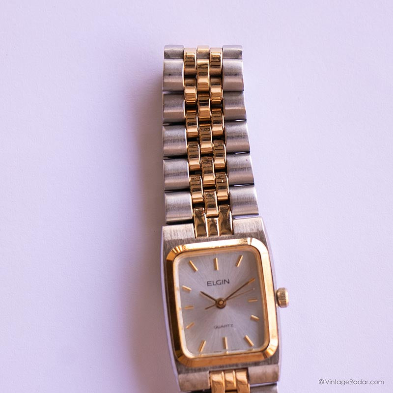 Vintage Silver-tone Elgin Women's Watch with Stainless Steel Bracelet ...